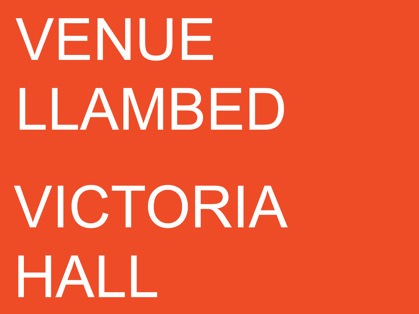 Venue Llambed - Victoria Hall, Lampeter - Lampeter21