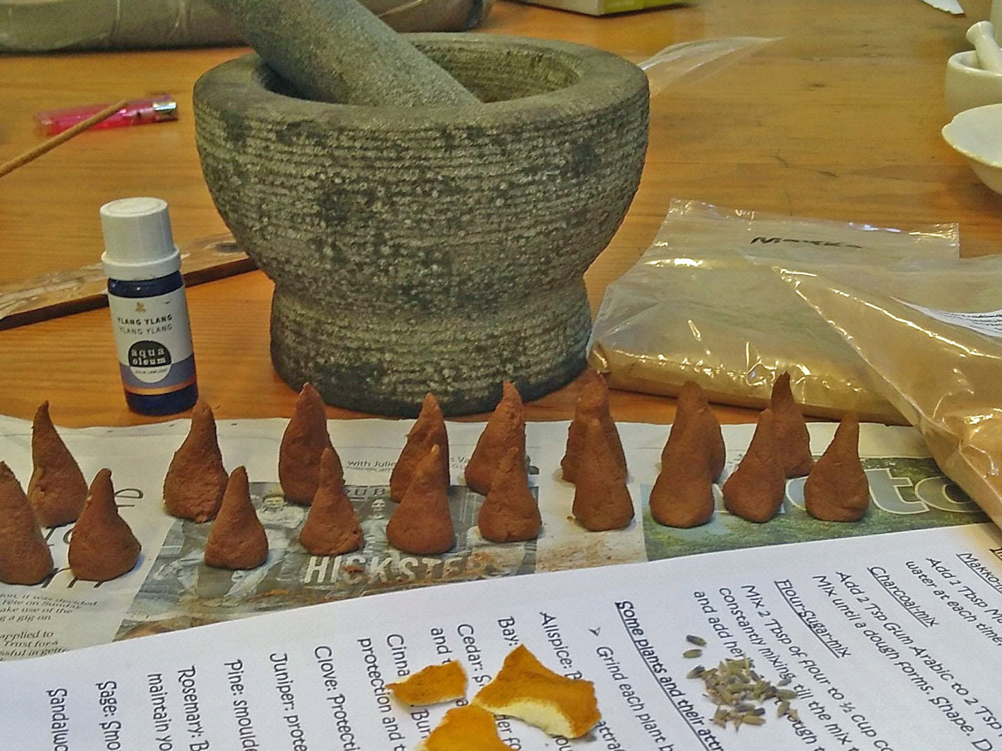 Incense Cone Making Workshop at Denmark Farm - Lampeter21